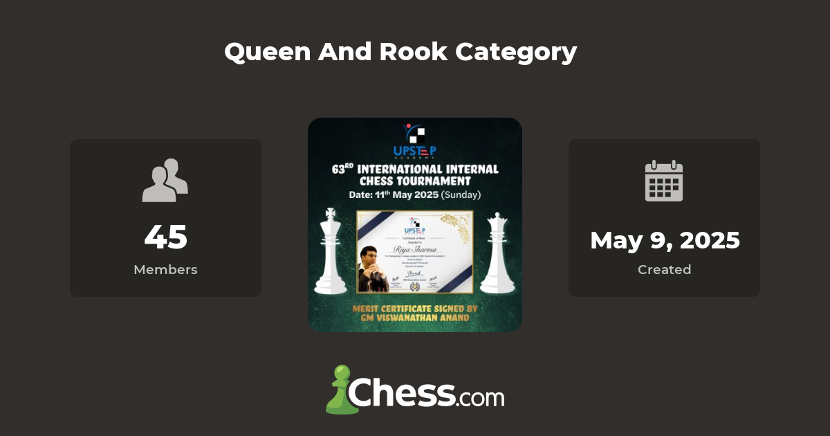 Queen And Rook Category - Chess Club - Chess.com