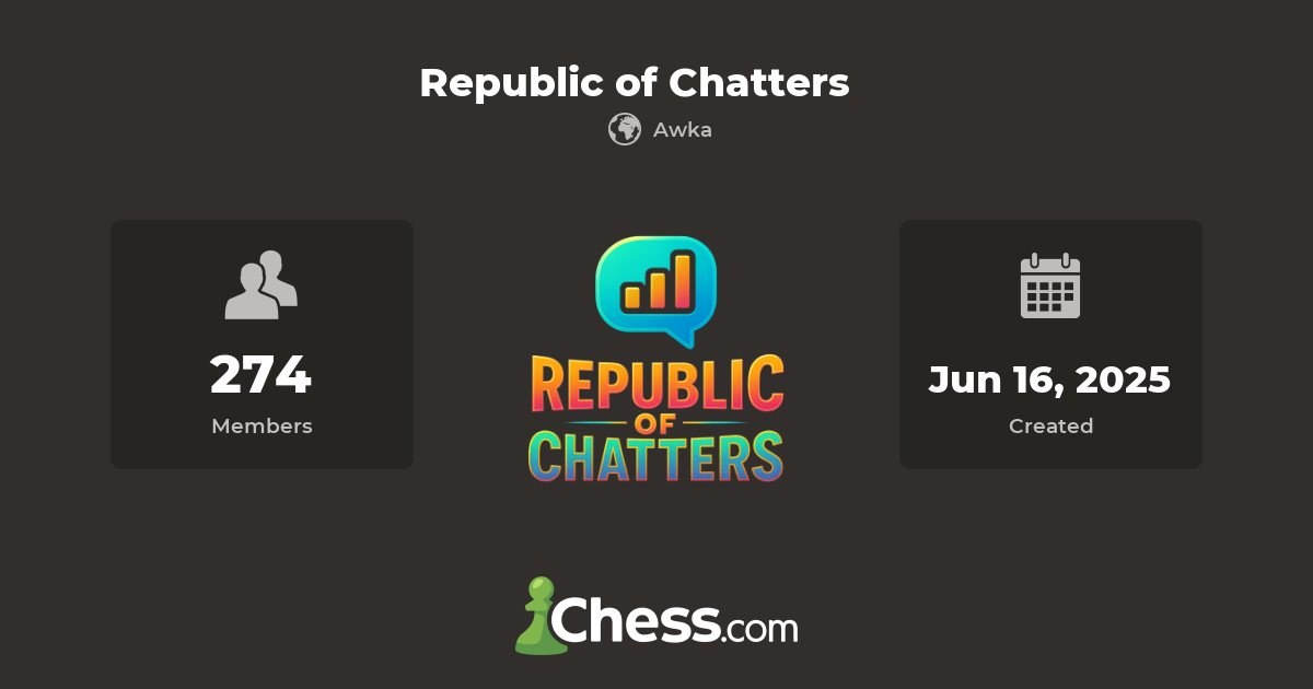 Republic of Chatters - Chess Club - Chess.com
