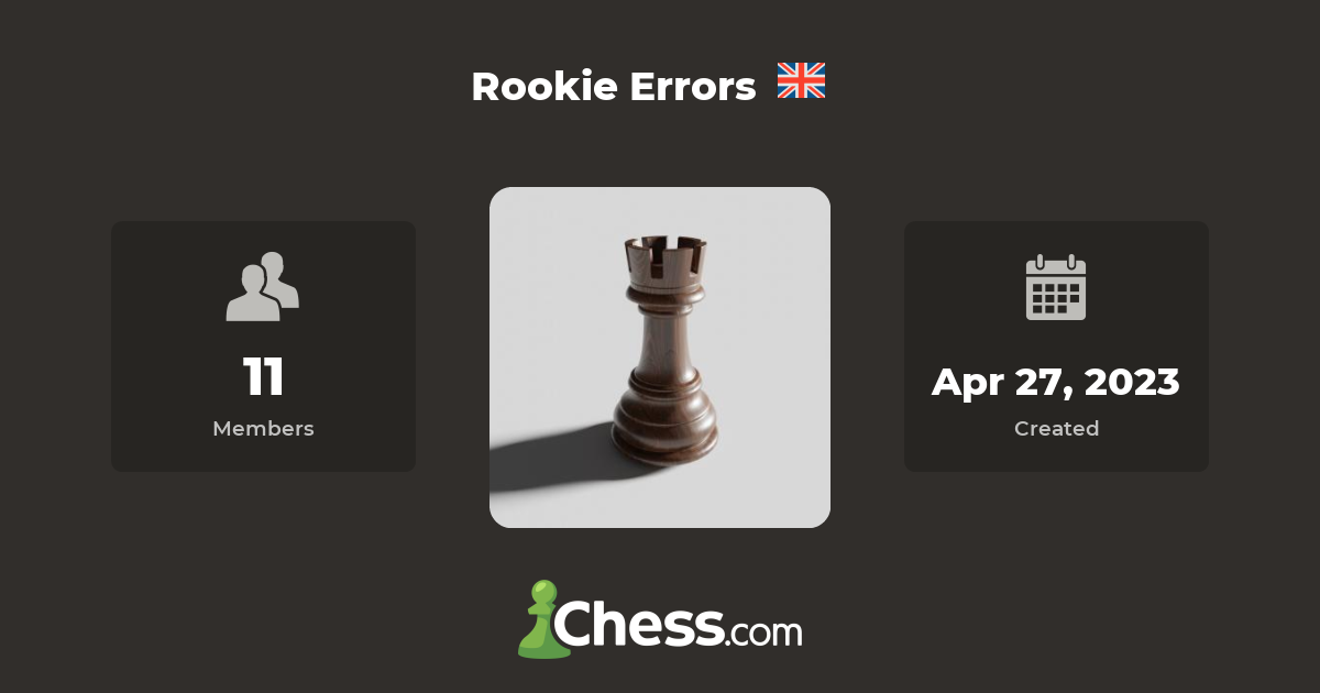 Rookie Errors - Chess Club - Chess.com