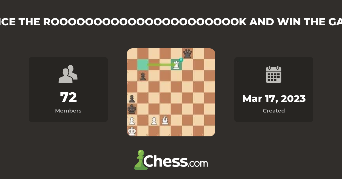 SACRIFICE THE ROOOOOOOOOOOOOOOOOOOOOOK AND WIN THE GAME - Chess Club ...