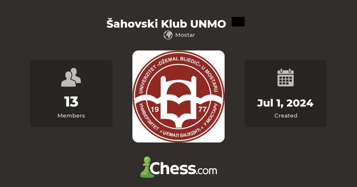 Šahovski Klub UNMO - Chess Club - Chess.com