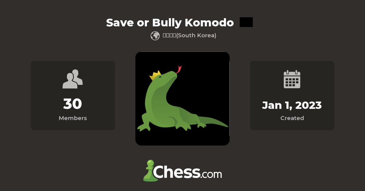 Save or Bully Komodo - Chess Club - Chess.com