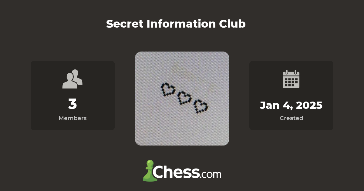 Secret Information Club - Chess Club - Chess.com