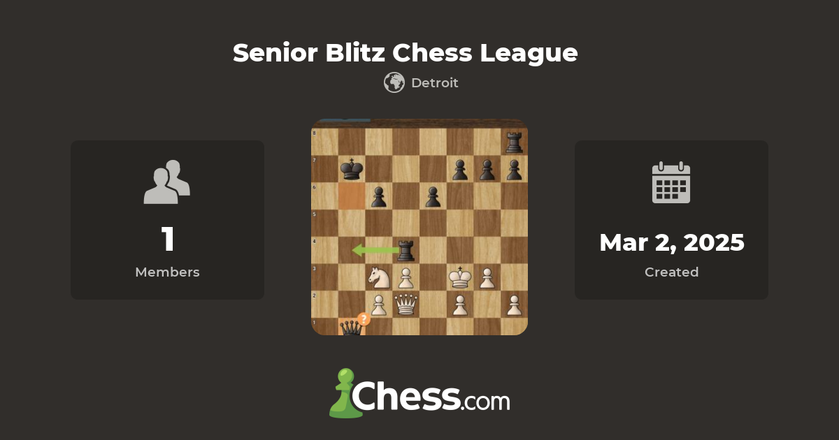 Senior Blitz Chess League - Chess Club - Chess.com