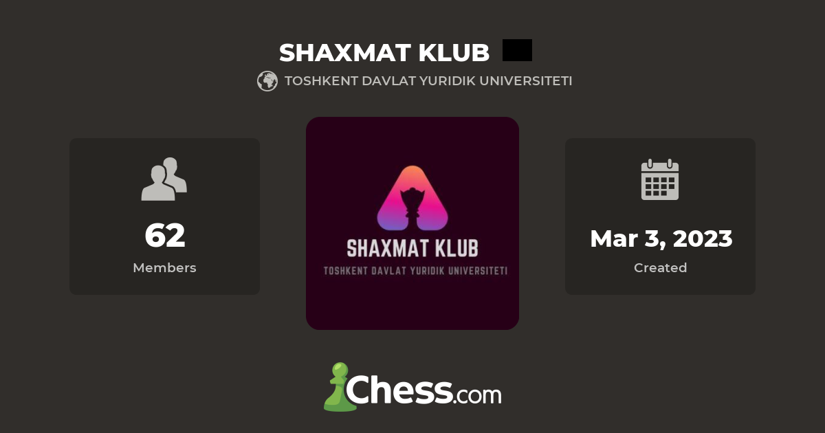 SHAXMAT KLUB - Chess Club - Chess.com