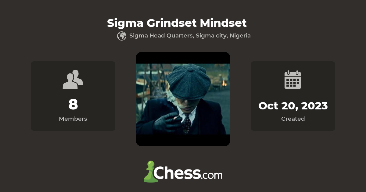 Sigma Grindset Mindset - Chess Club - Chess.com
