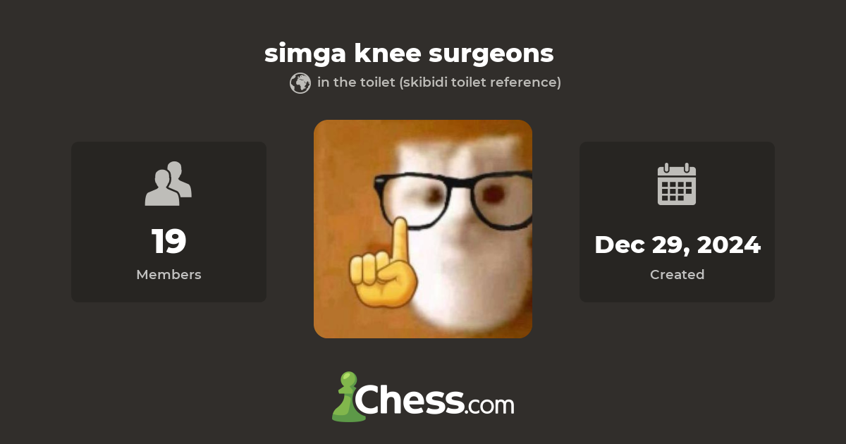 simga knee surgeons - Chess Club - Chess.com