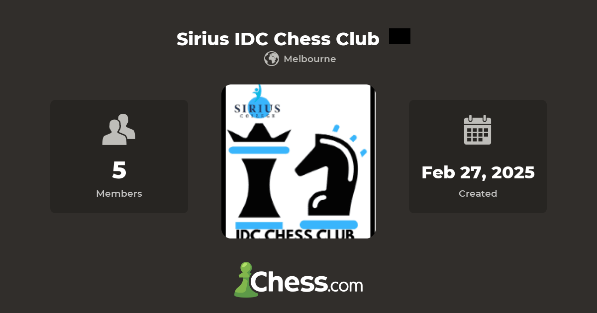 Sirius IDC Chess Club - Chess Club - Chess.com