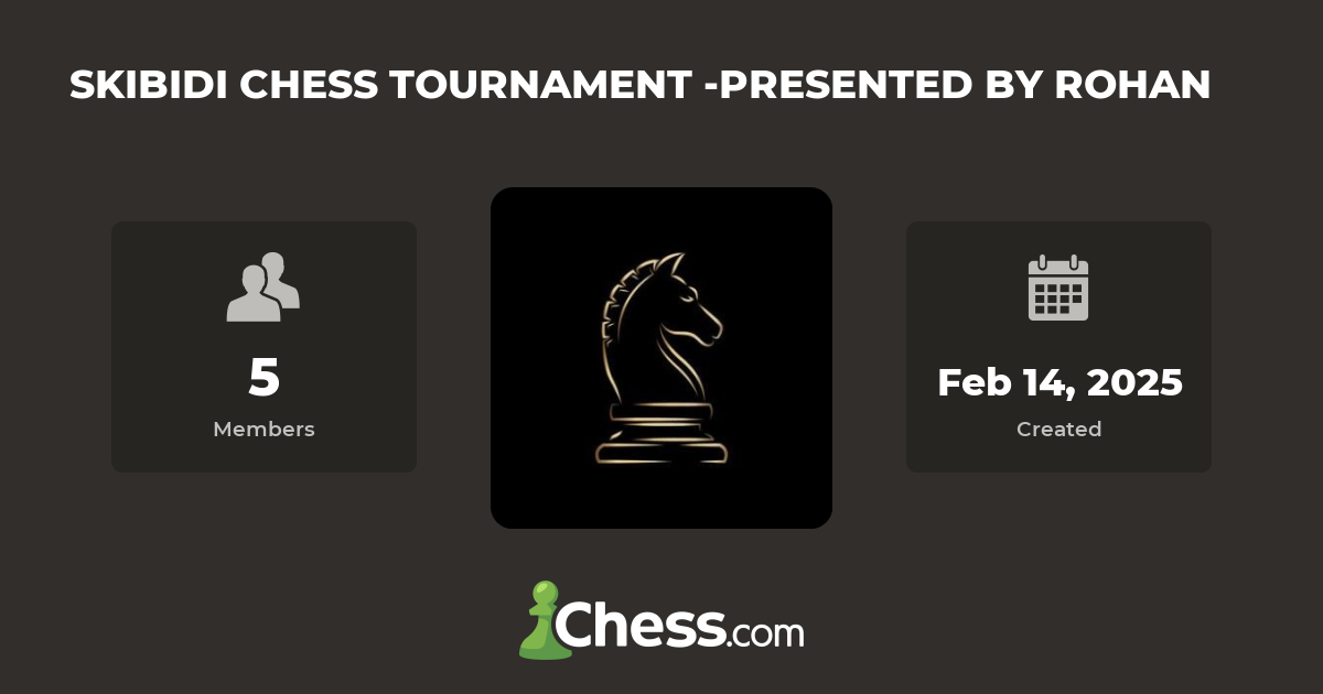 SKIBIDI CHESS TOURNAMENT -PRESENTED BY ROHAN - Chess Club - Chess.com