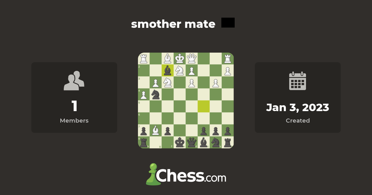 smother mate - Chess Club - Chess.com