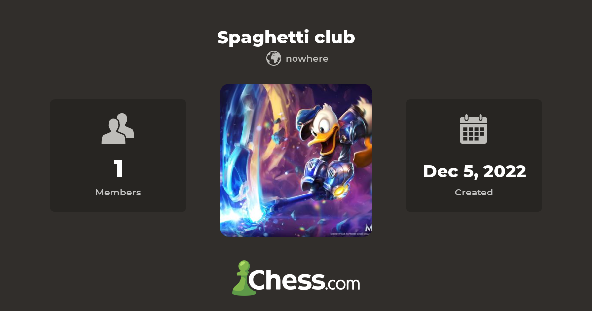 Spaghetti club - Chess Club - Chess.com