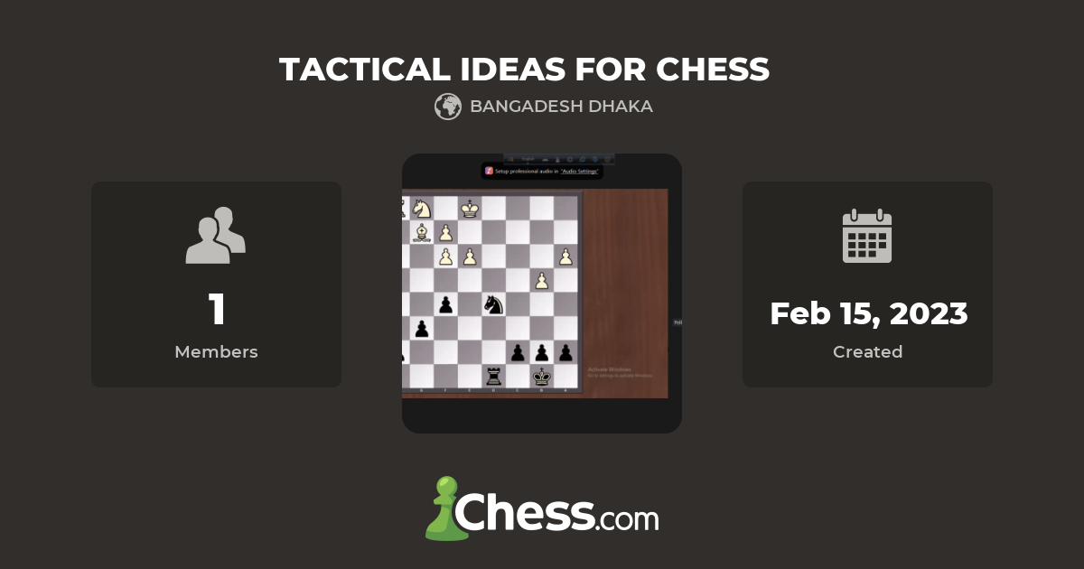 TACTICAL IDEAS FOR CHESS - Chess Club - Chess.com