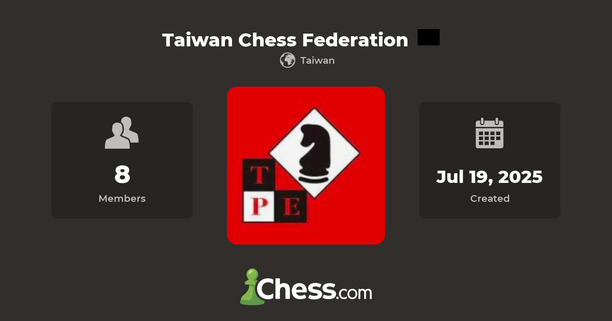 Taiwan Chess Federation - Chess Club - Chess.com