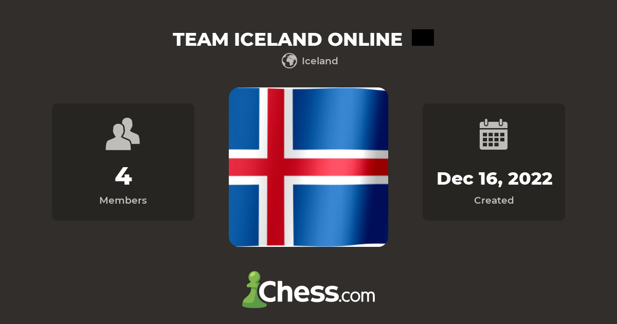 TEAM ICELAND ONLINE - Chess Club - Chess.com