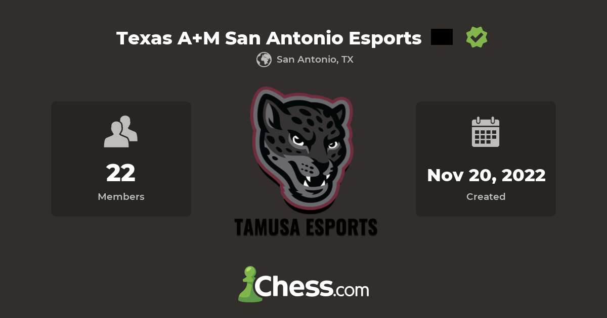 Texas A+M San Antonio Esports - Chess Club - Chess.com
