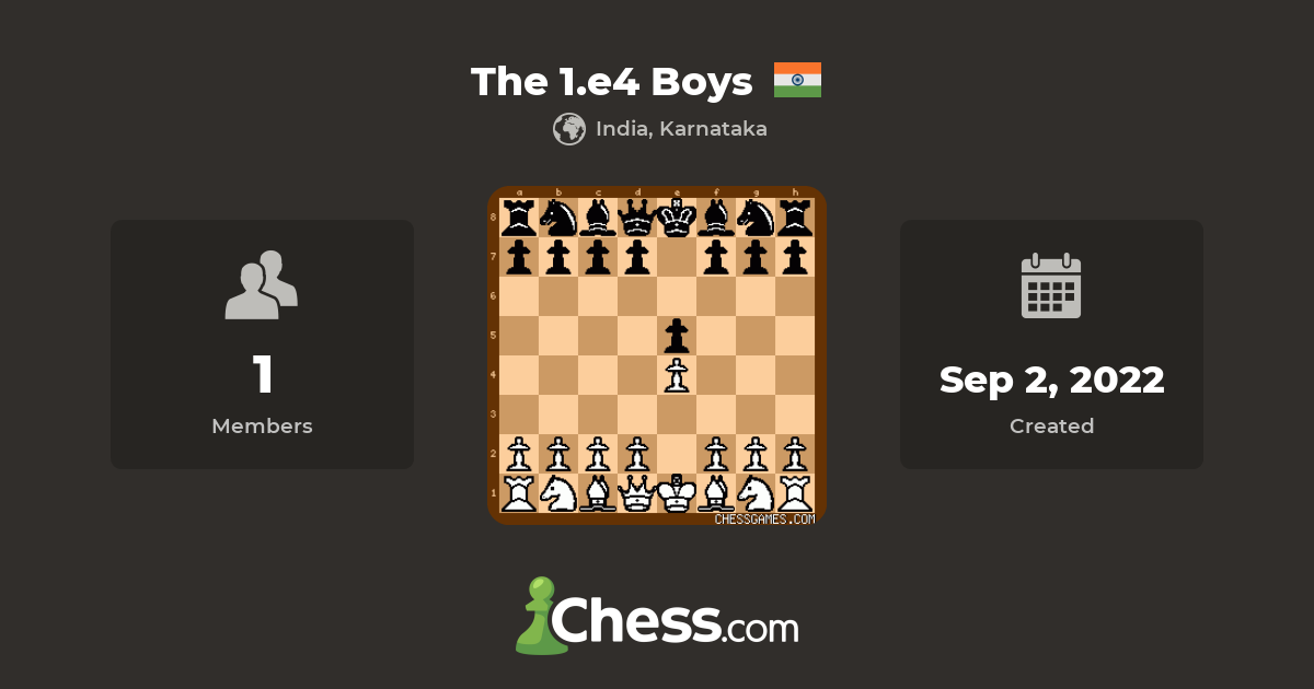 The 1.e4 Boys - Chess Club - Chess.com
