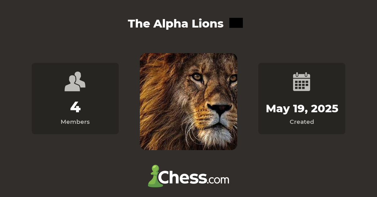 The Alpha Lions - Chess Club - Chess.com