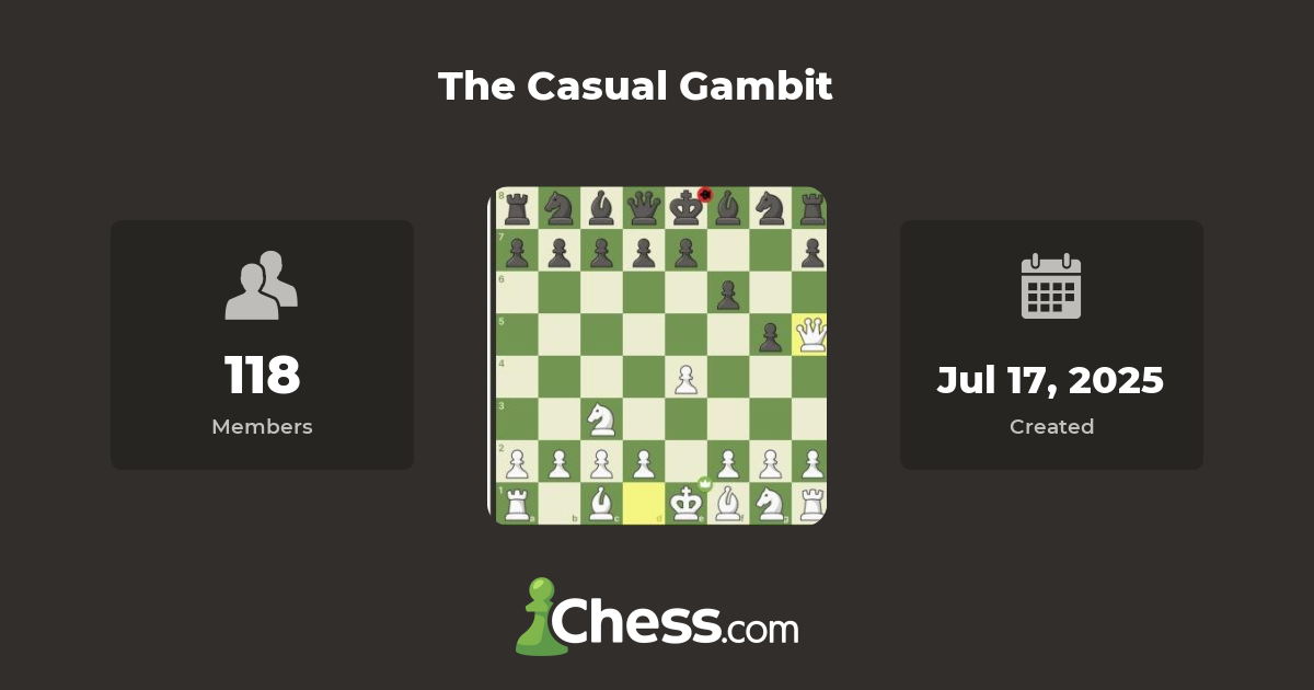The Casual Gambit - Chess Club - Chess.com