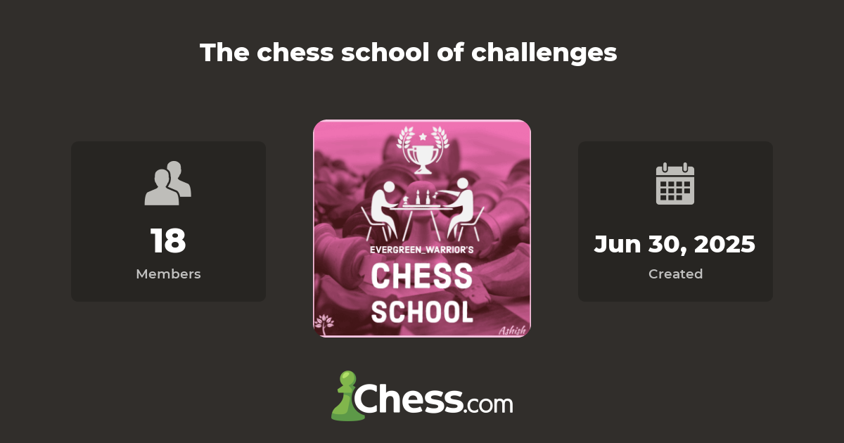 The chess school of challenges - Chess Club - Chess.com