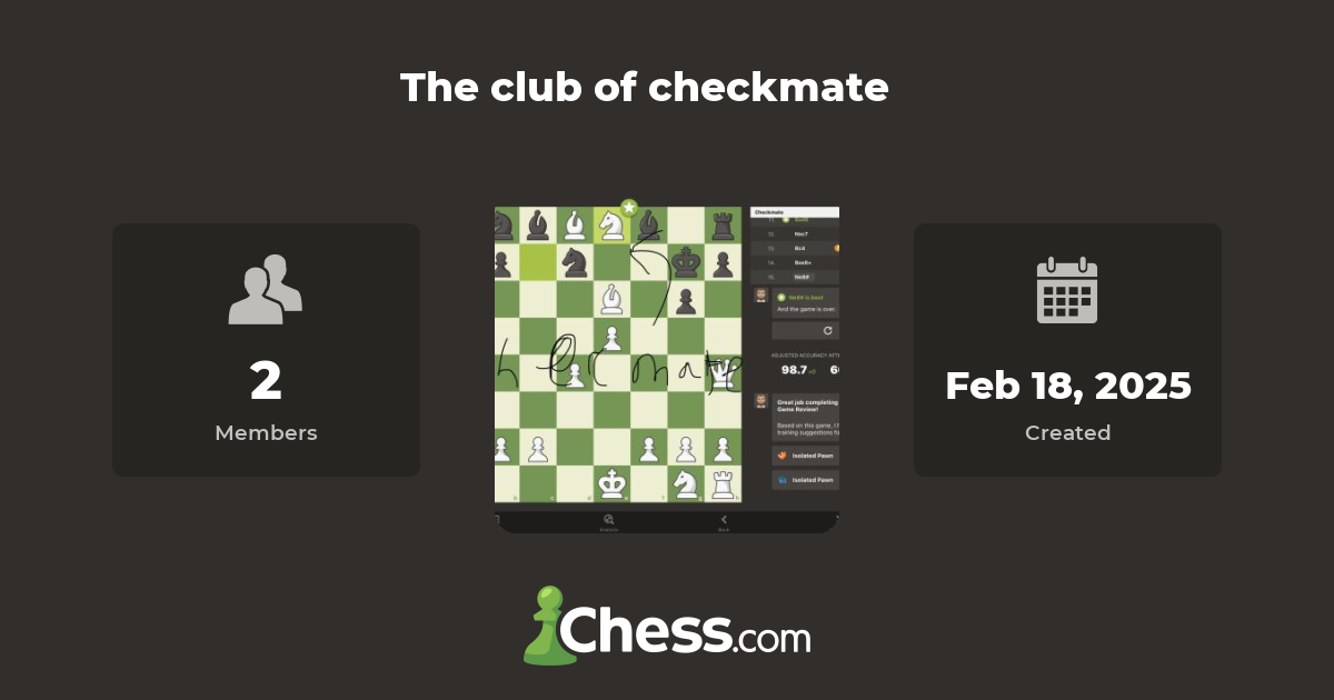 The club of checkmate - Chess Club - Chess.com