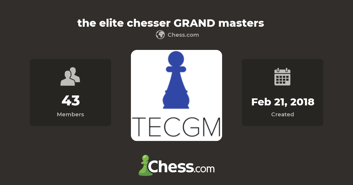 the elite chesser GRAND masters - Chess Club - Chess.com