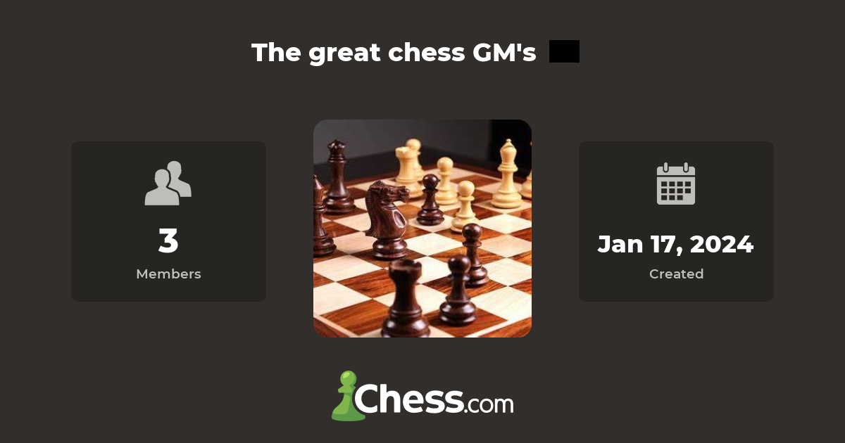 The great chess GM's - Chess Club - Chess.com