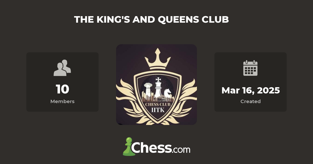 THE KING'S AND QUEENS CLUB - Chess Club - Chess.com
