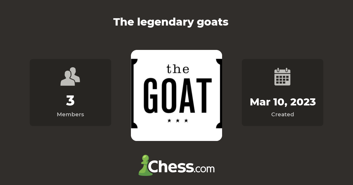The legendary goats - Chess Club - Chess.com