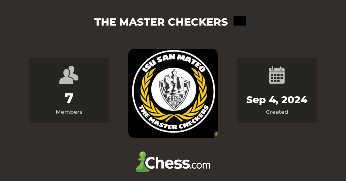 THE MASTER CHECKERS - Chess Club - Chess.com