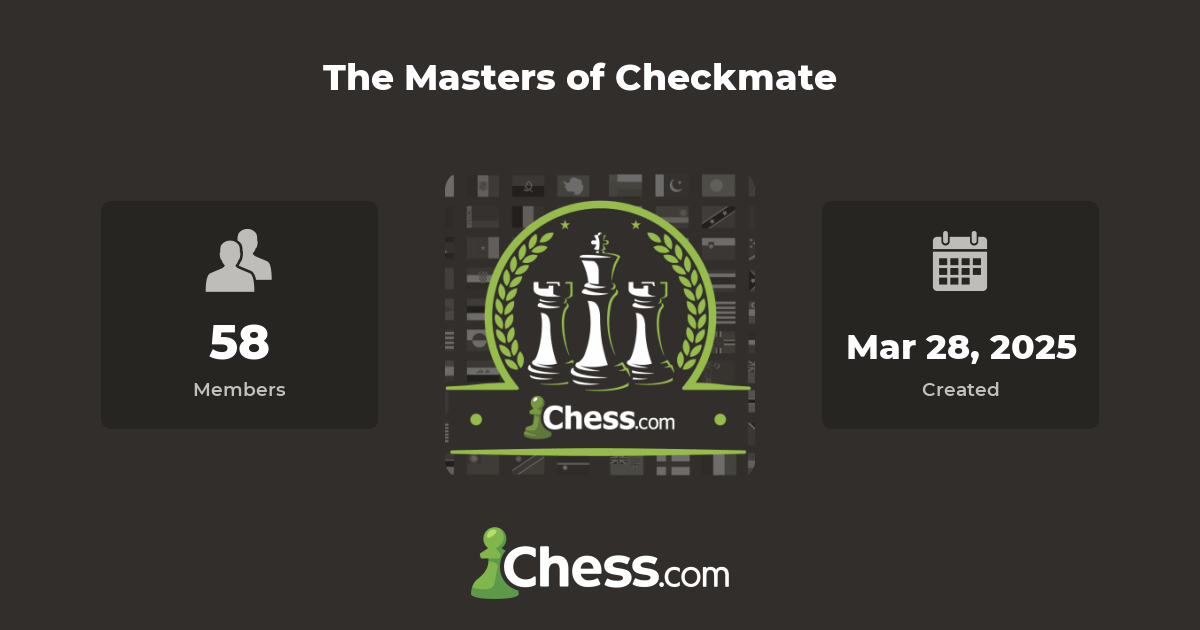 The Masters of Checkmate - Chess Club - Chess.com