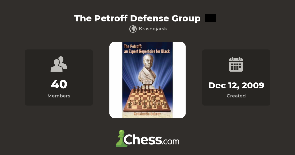 The Petroff Defense Group - Chess Club - Chess.com