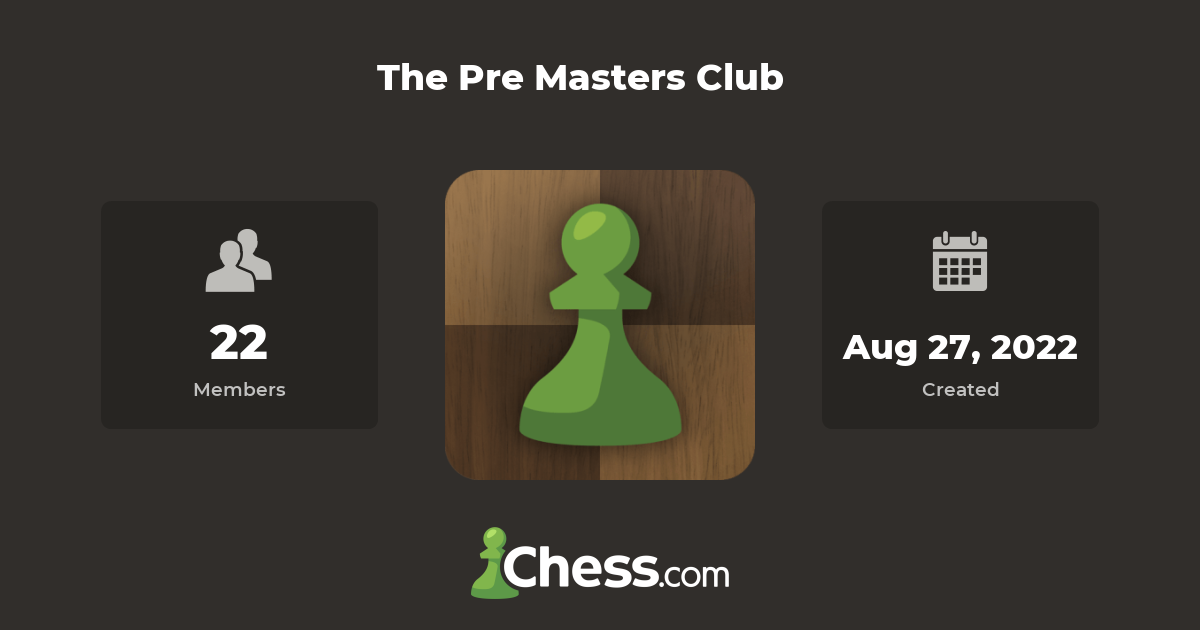 The Pre Masters Club - Chess Club - Chess.com
