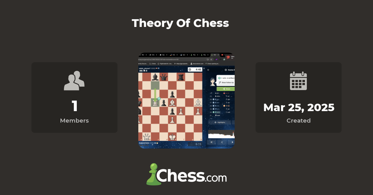 Theory Of Chess - Chess Club - Chess.com