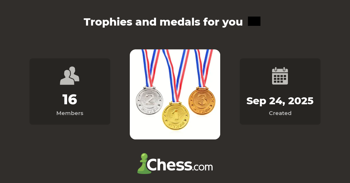 Trophies and medals for you - Chess Club - Chess.com