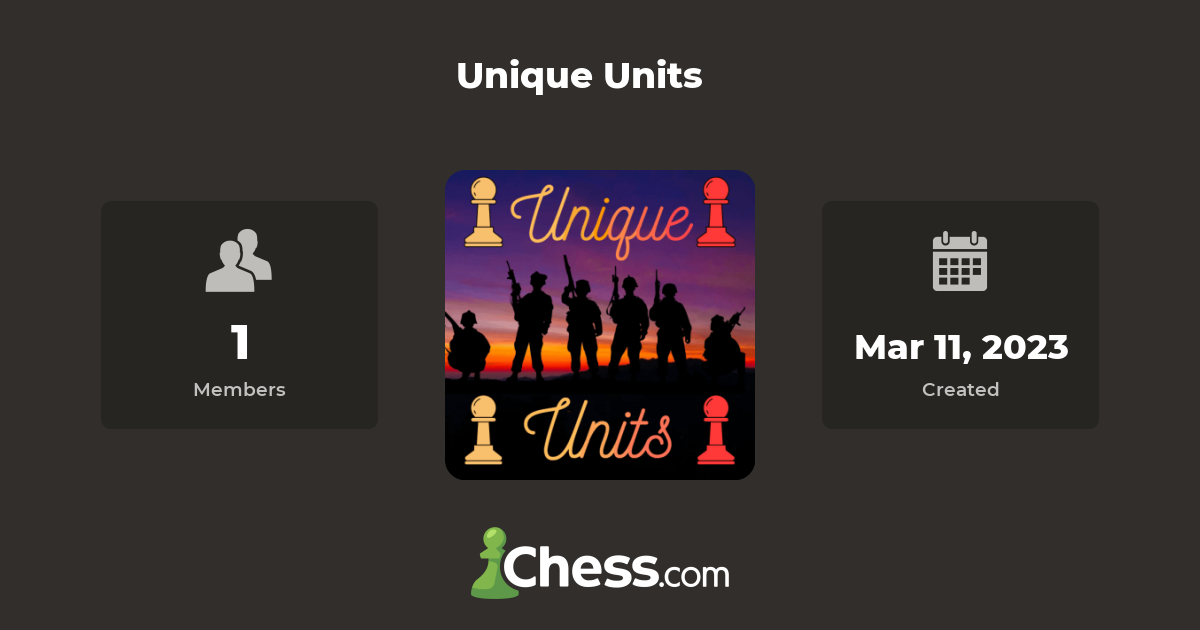 Unique Units - Chess Club - Chess.com