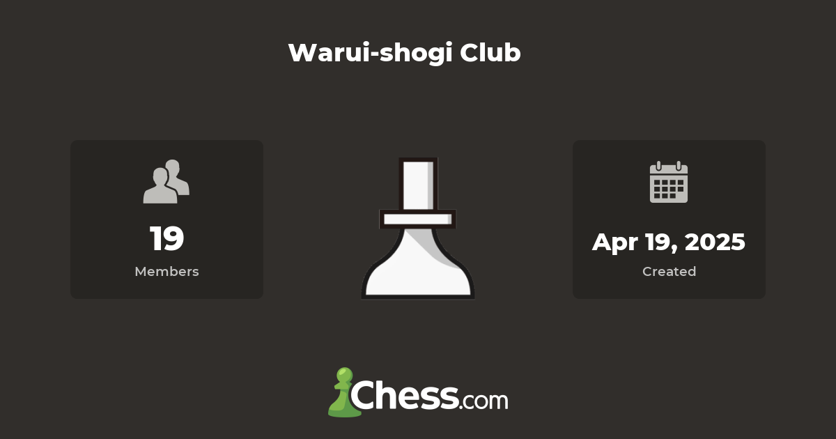 Warui-shogi Club - Chess Club - Chess.com