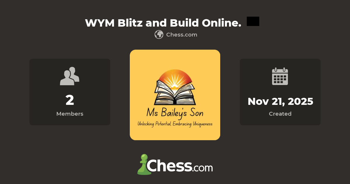 WYM Blitz and Build Online. - Chess Club - Chess.com