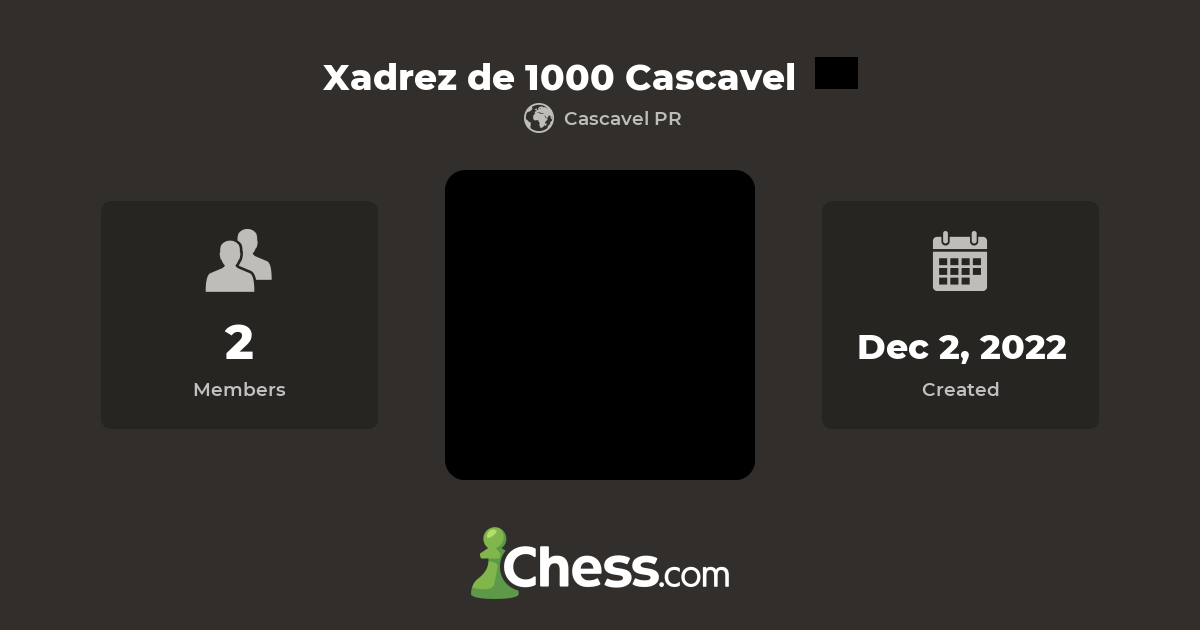 Xadrez de 1000 Cascavel - Chess Club - Chess.com