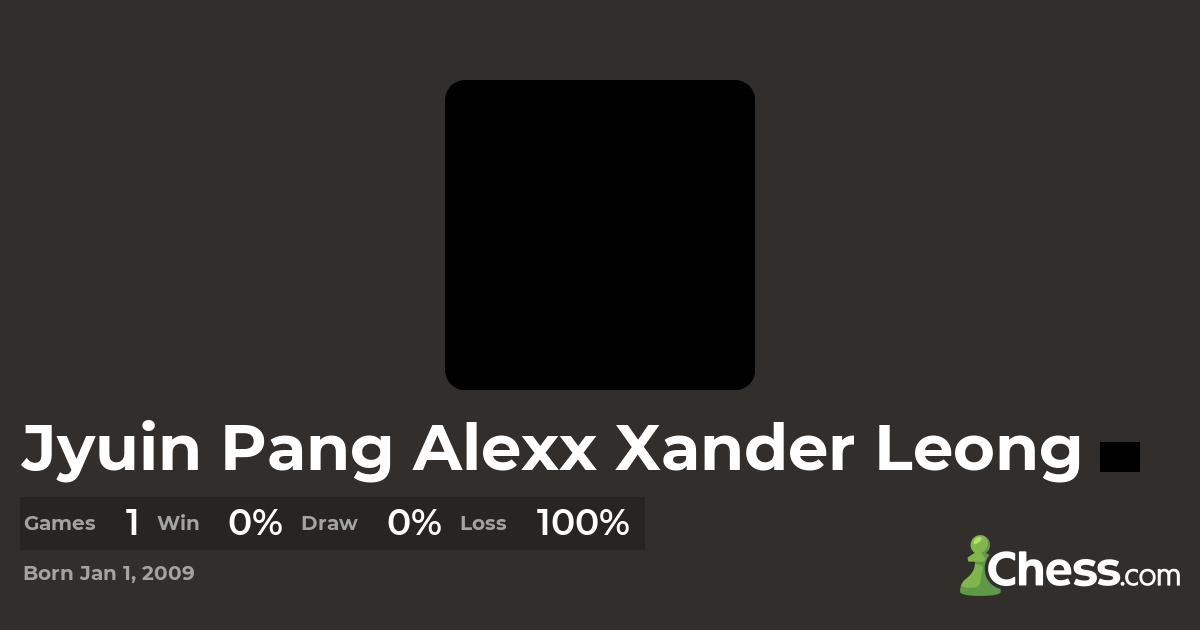 The Best Chess Games of Jyuin Pang Alexx Xander Leong - Chess.com