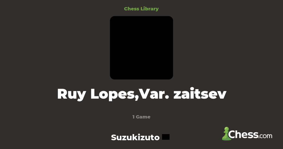 Ruy Lopes,Var. zaitsev | ספרייה - Chess.com
