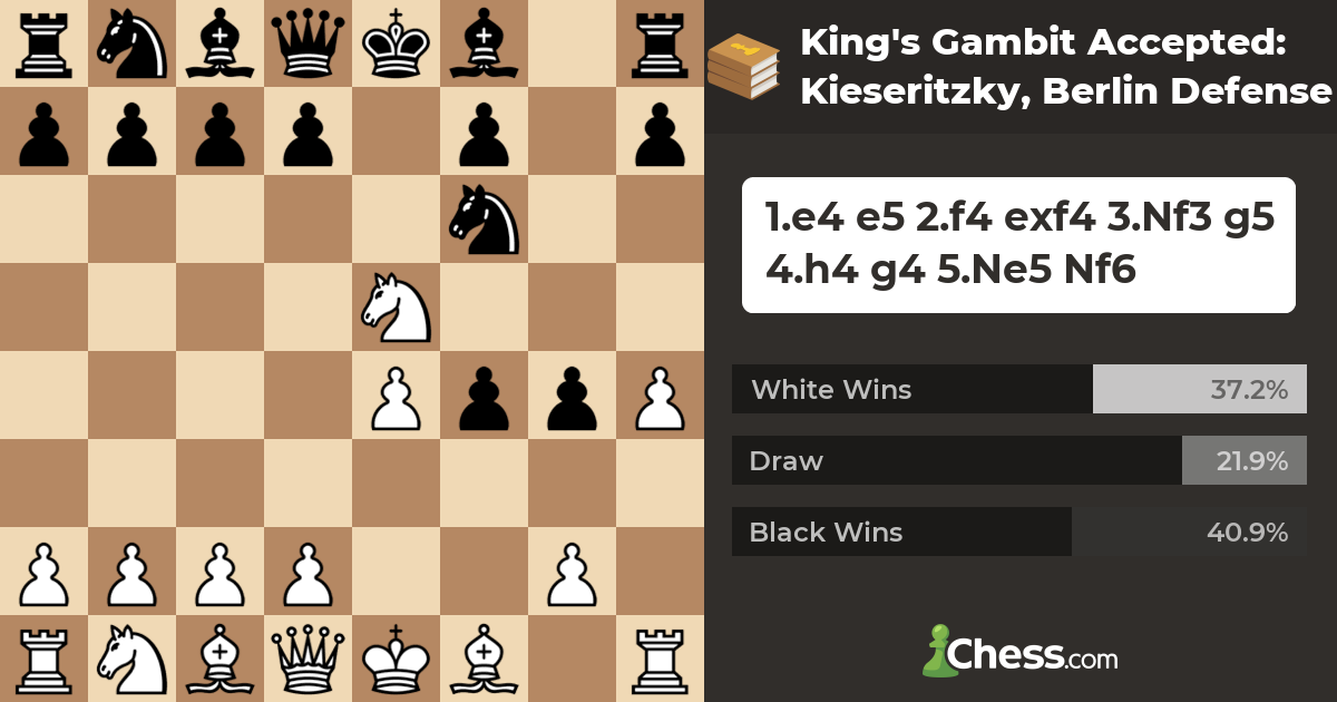 King's Gambit Accepted: Kieseritzky, Berlin Defense - Chess Openings ... King's Gambit Accepted: Kieseritzky, Berlin Defense - Chess Openings ...