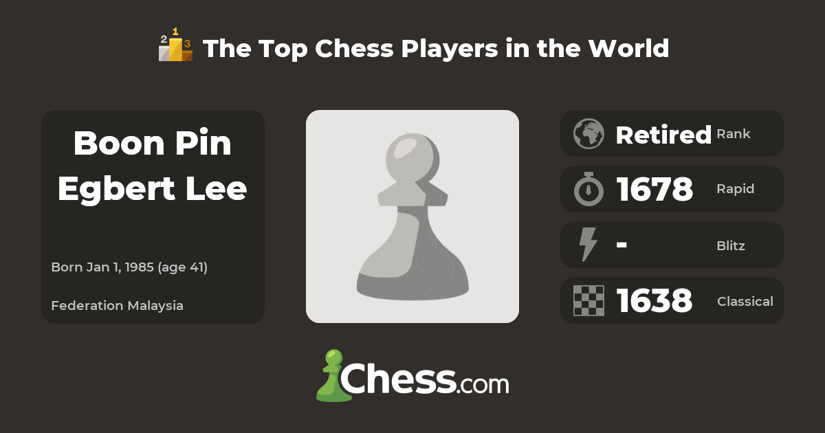 Boon Pin Egbert Lee | Top Chess Players - Chess.com