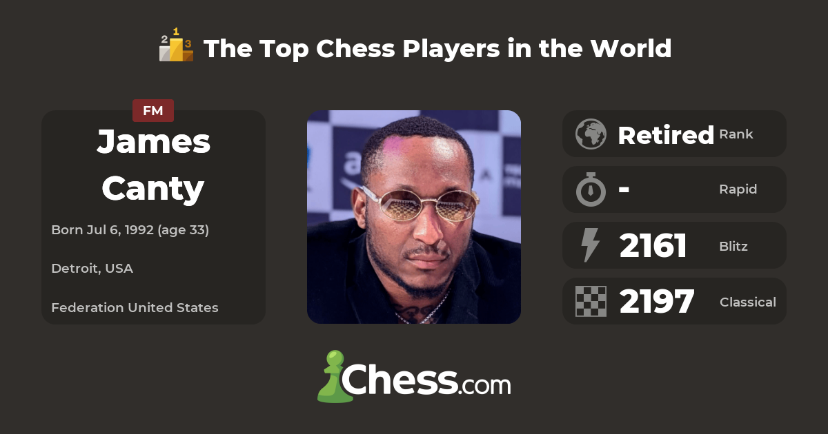 James Canty III - Bio & Stats | Chess Celebrities - Chess.com
