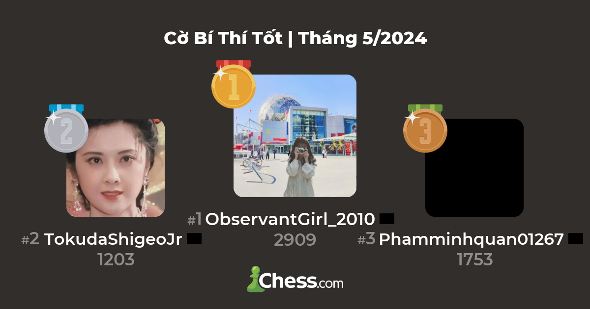 Cờ Bí Thí Tốt | Tháng 5/2024 - Live Chess Tournament - Chess.com