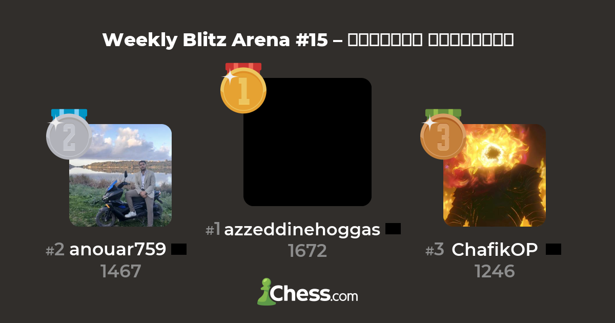 Weekly Blitz Arena #15 – الشطرنج الأسبوعي - Live Chess Tournament - Chess.com