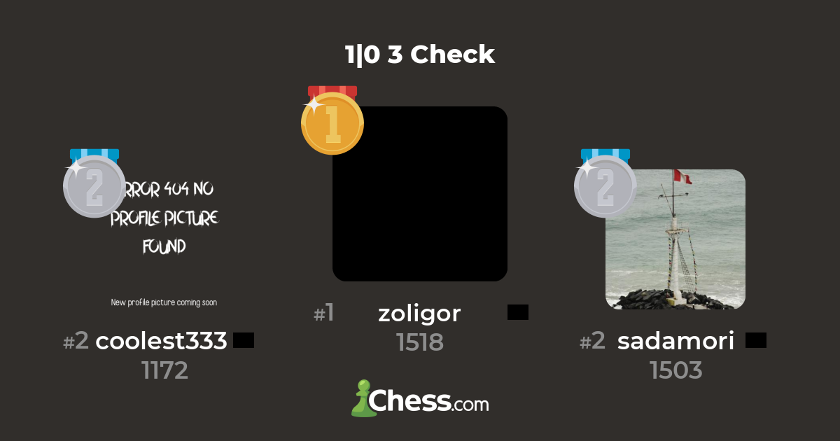 1|0 3 Check - Live Chess Tournament - Chess.com
