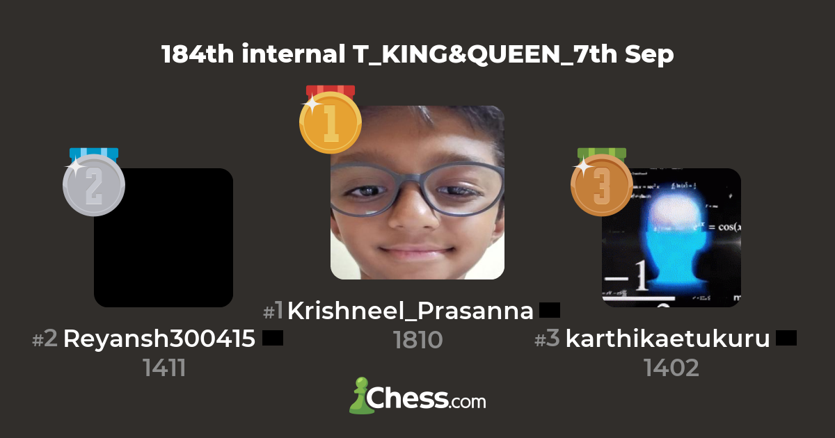 184th internal T_KING&QUEEN_7th Sep - Live Chess Tournament - Chess.com