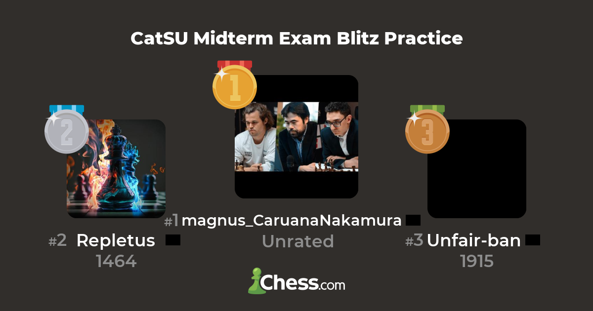 CatSU Midterm Exam Blitz Practice - Live Chess Tournament - Chess.com