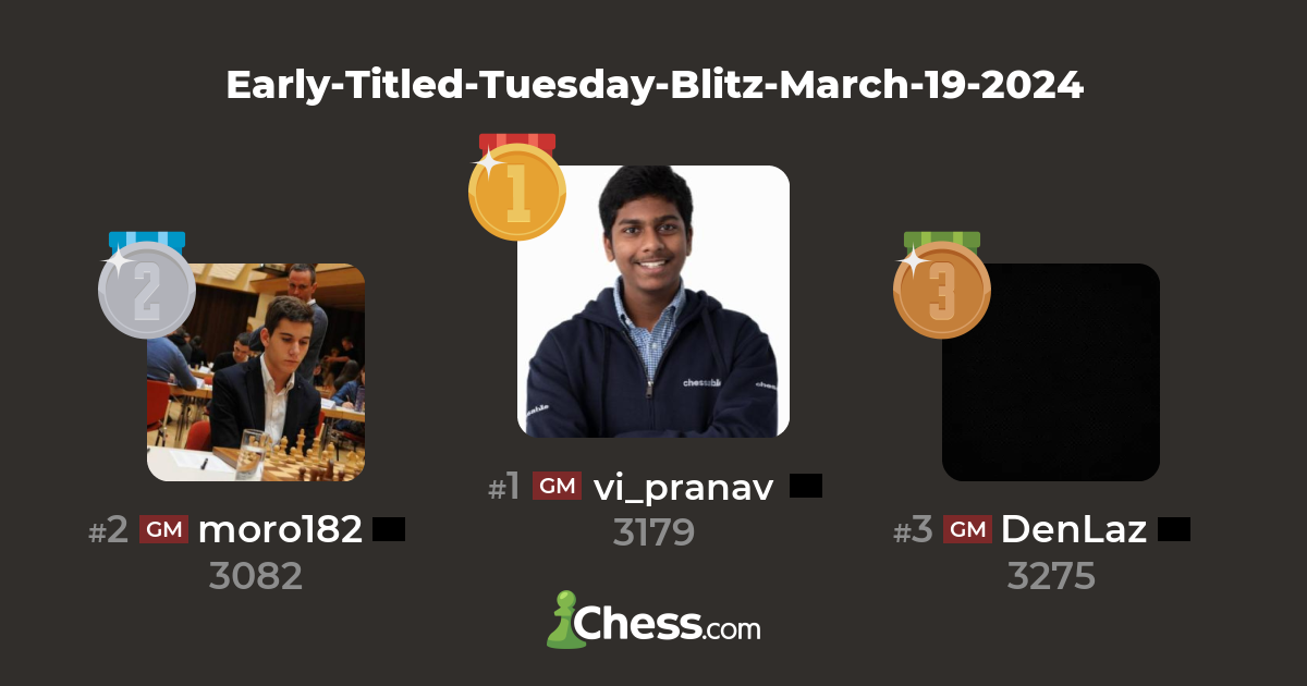 Early-Titled-Tuesday-Blitz-March-19-2024 - Live Chess Tournament ...