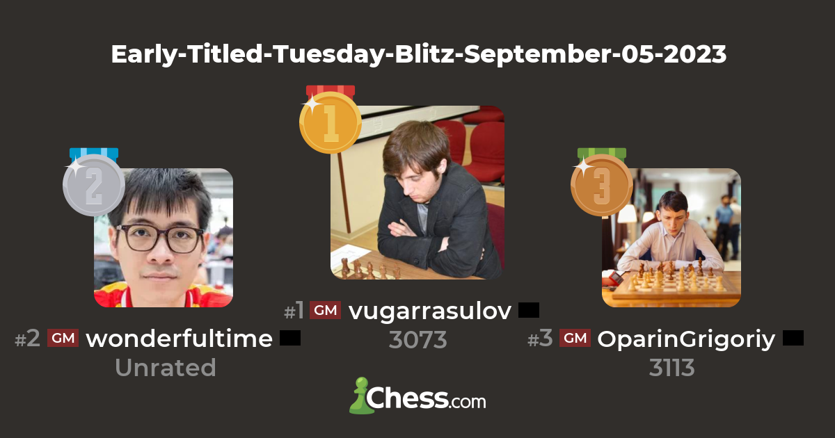 Early-Titled-Tuesday-Blitz-September-05-2023 - Live Chess Tournament ...